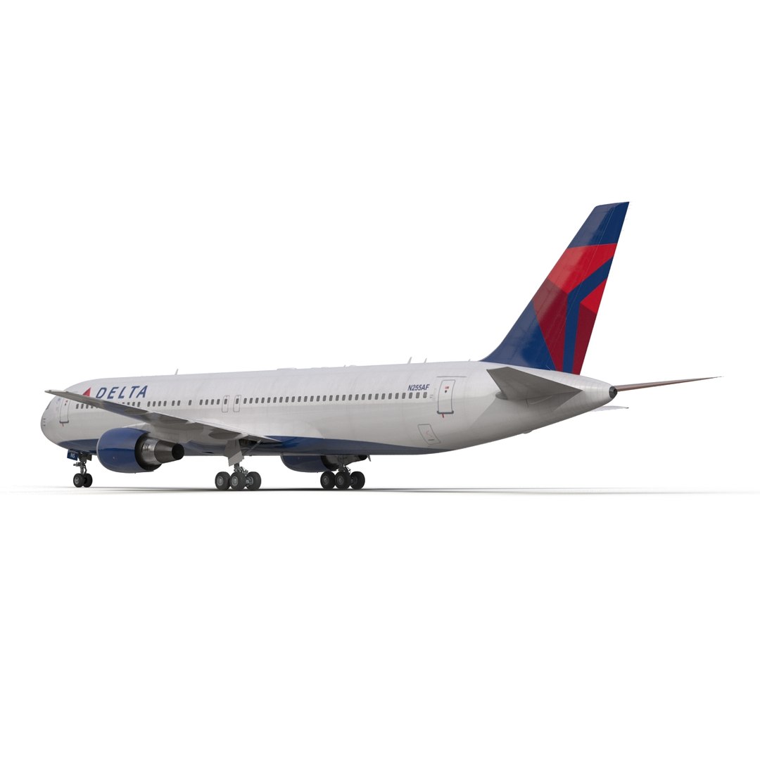 3d model of boeing 767-300 delta air lines