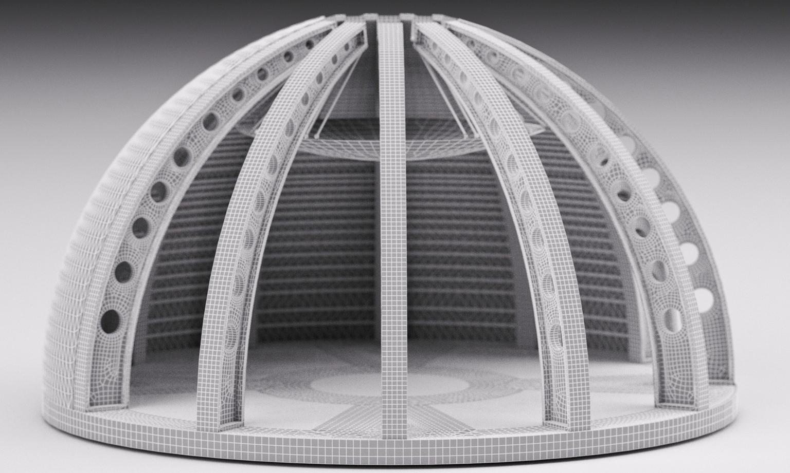 3d model dome architecture 2016 raw
