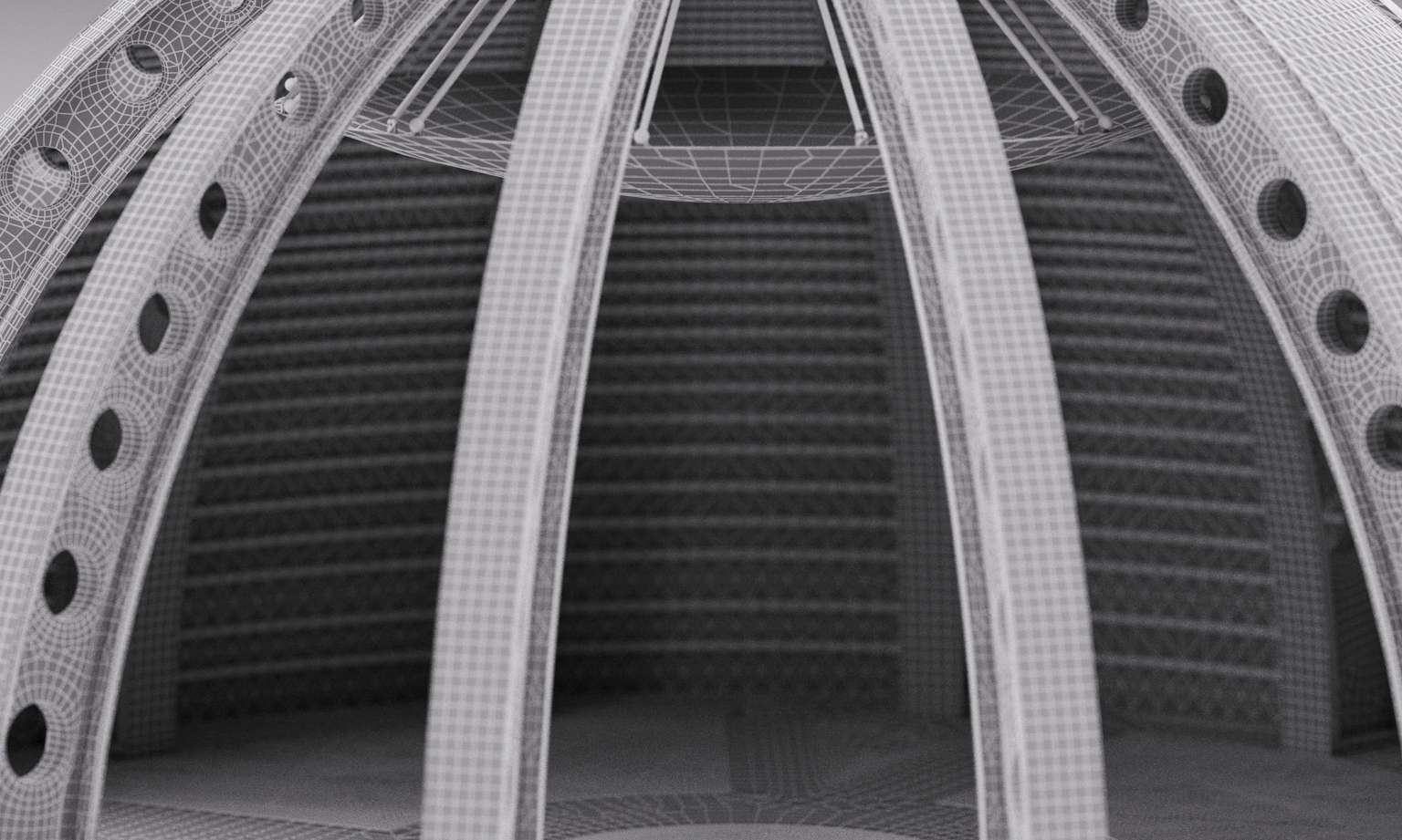 3d model dome architecture 2016 raw