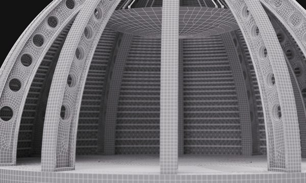 3d model dome architecture 2016 raw