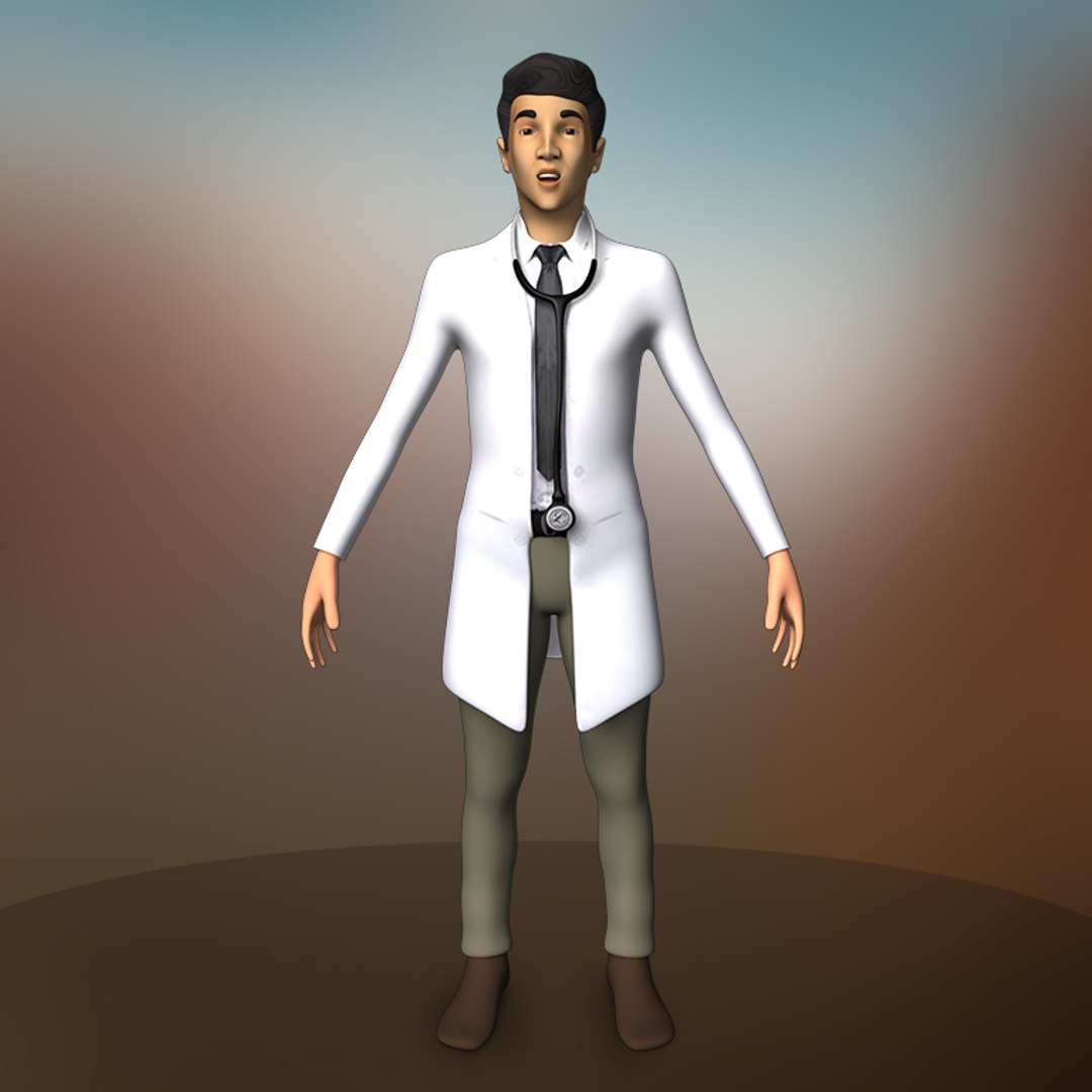 3D Doctor Character Model - TurboSquid 1555281