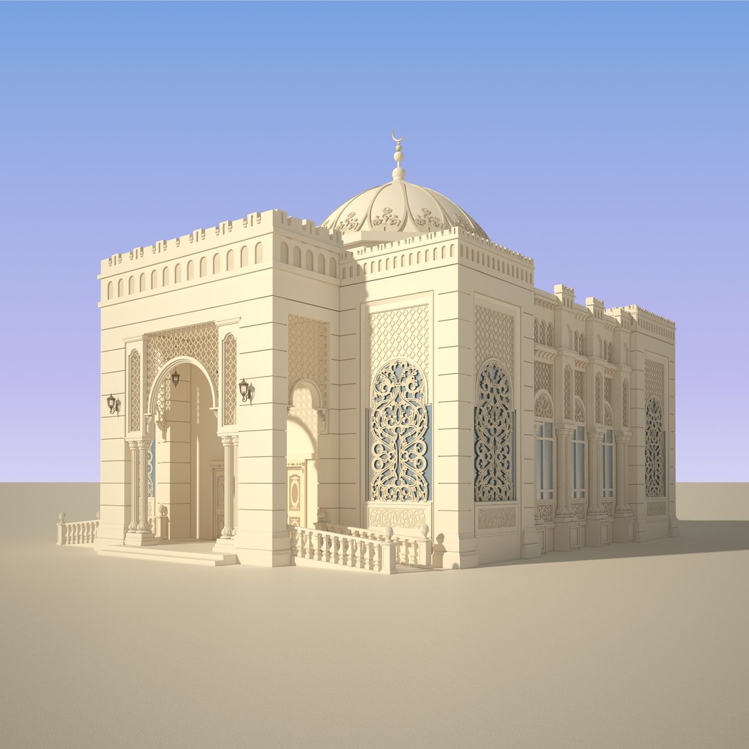 3D Mosque Building Model - TurboSquid 1437744
