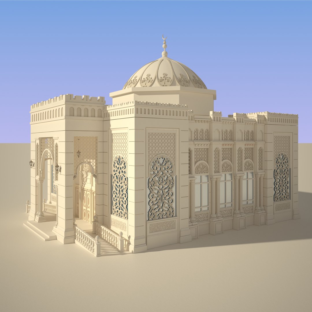 3D Mosque Building Model - TurboSquid 1437744
