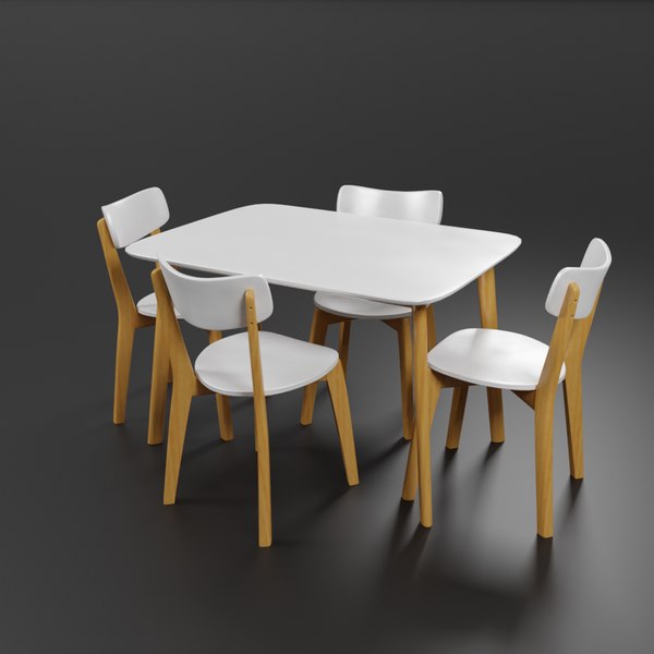 Set dining table 3D model - TurboSquid 1543239