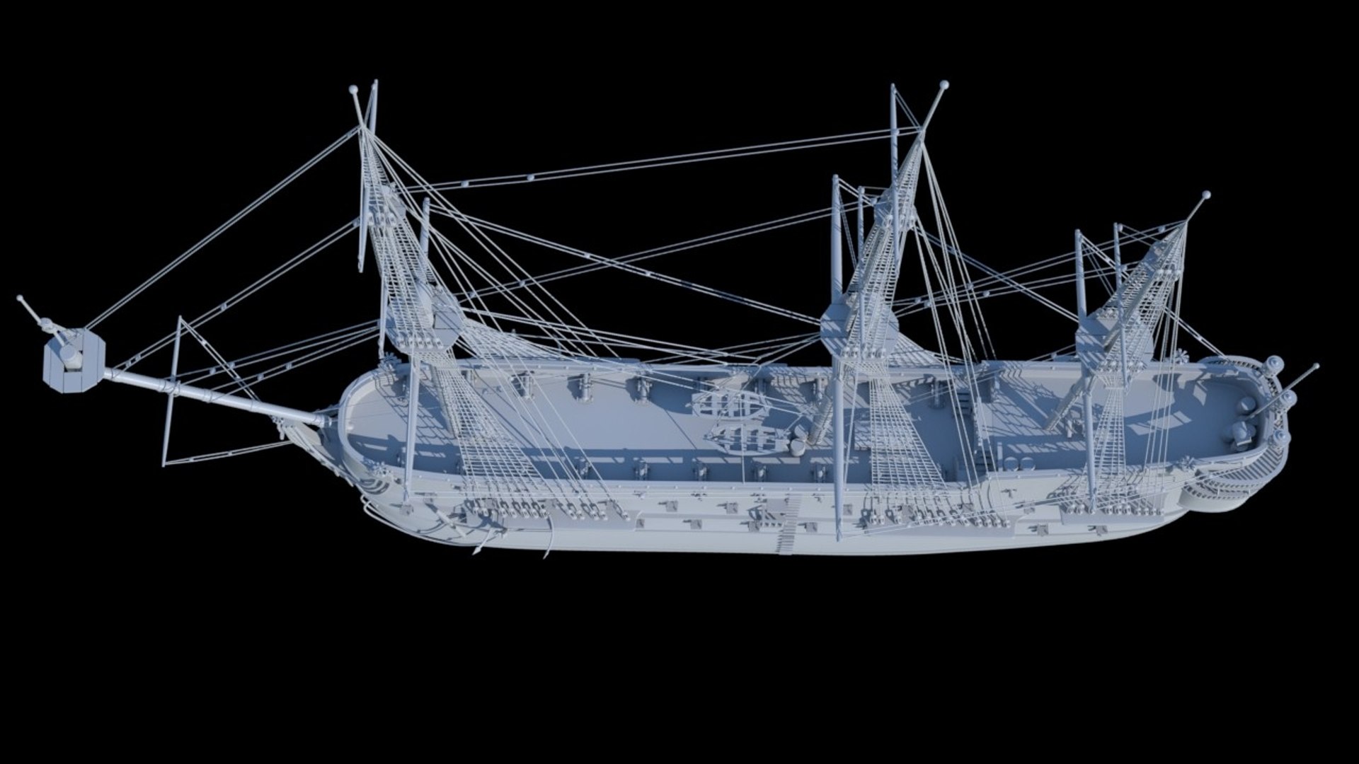 3D Spanish San Felipe Triple Model - TurboSquid 1484091