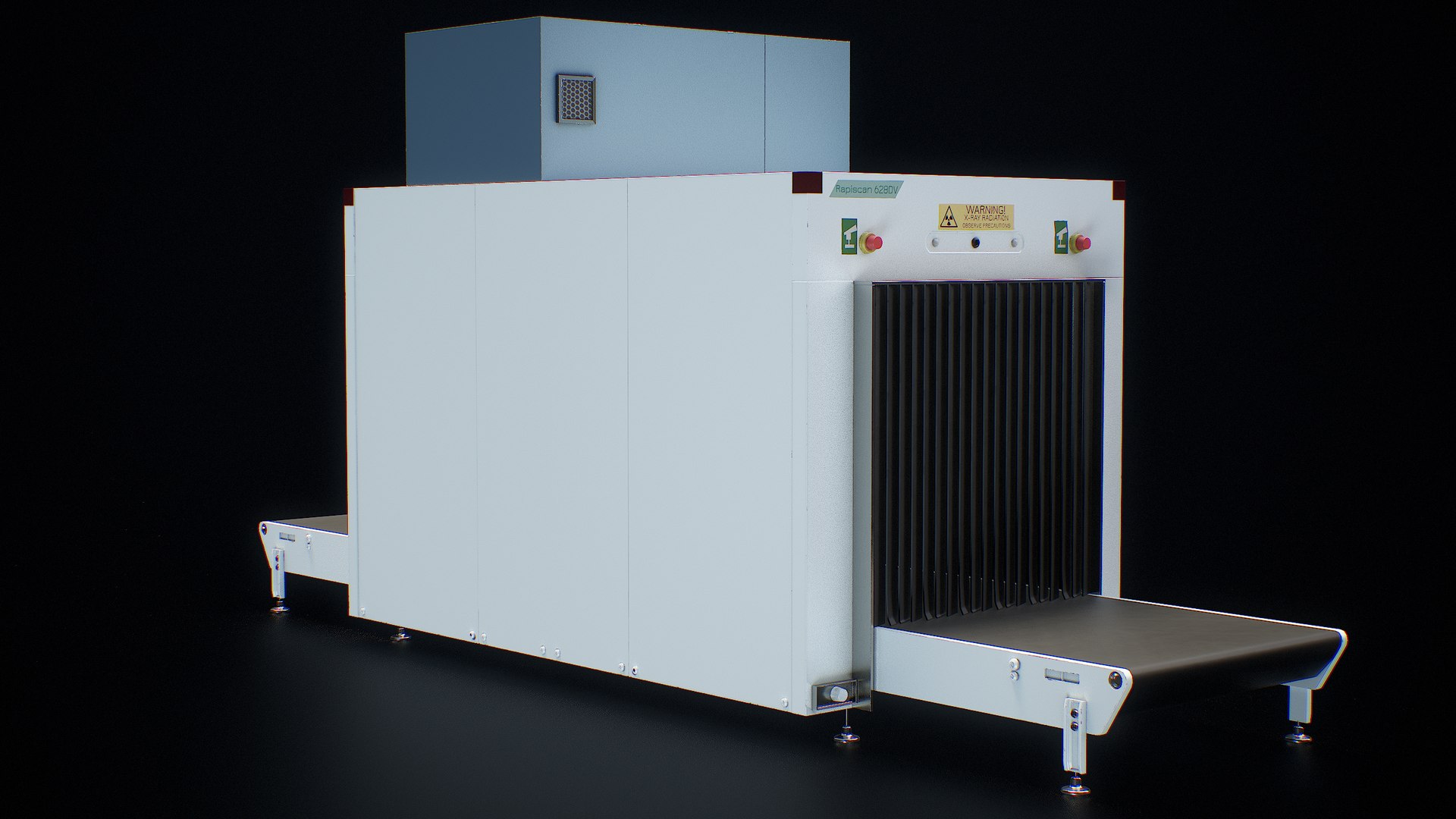 Airport Baggage Scanner Machine Rapiscan PBR model - TurboSquid 2009709