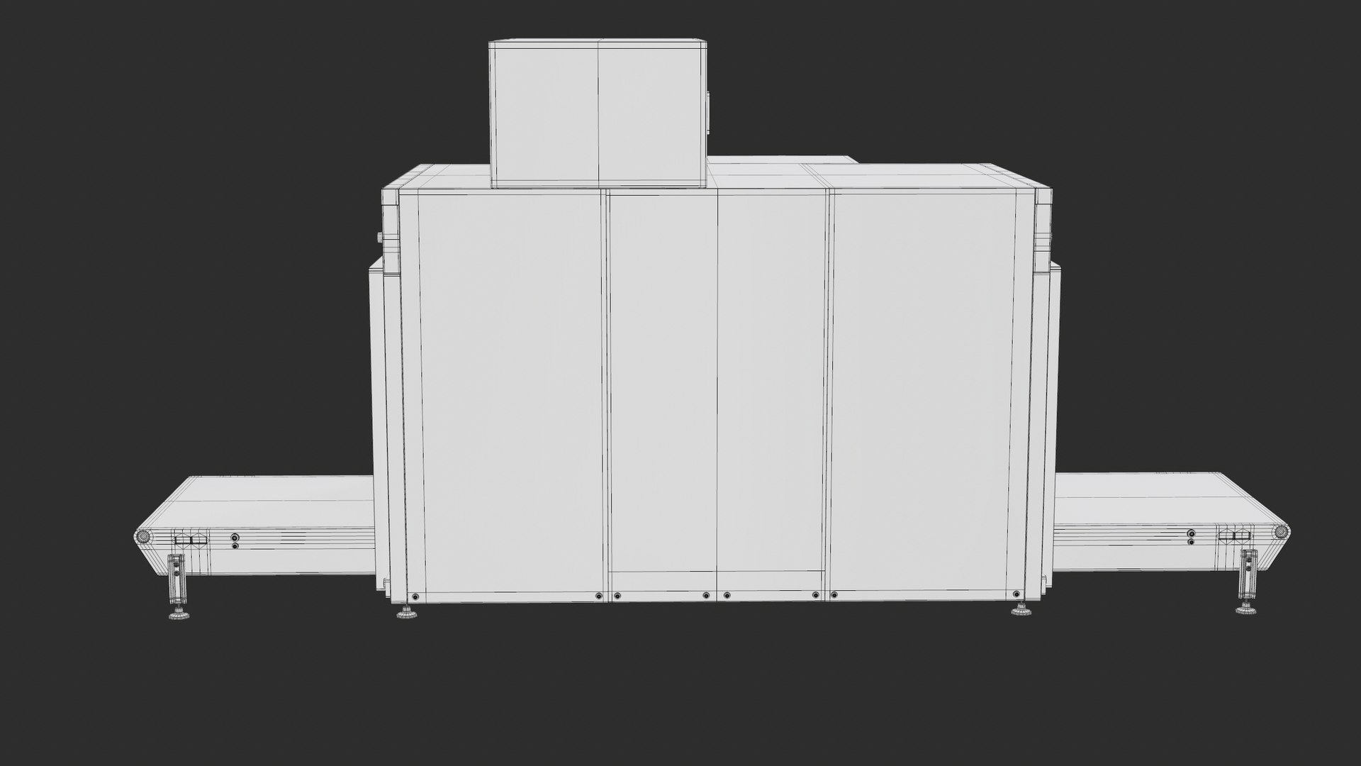 Airport Baggage Scanner Machine Rapiscan PBR model - TurboSquid 2009709
