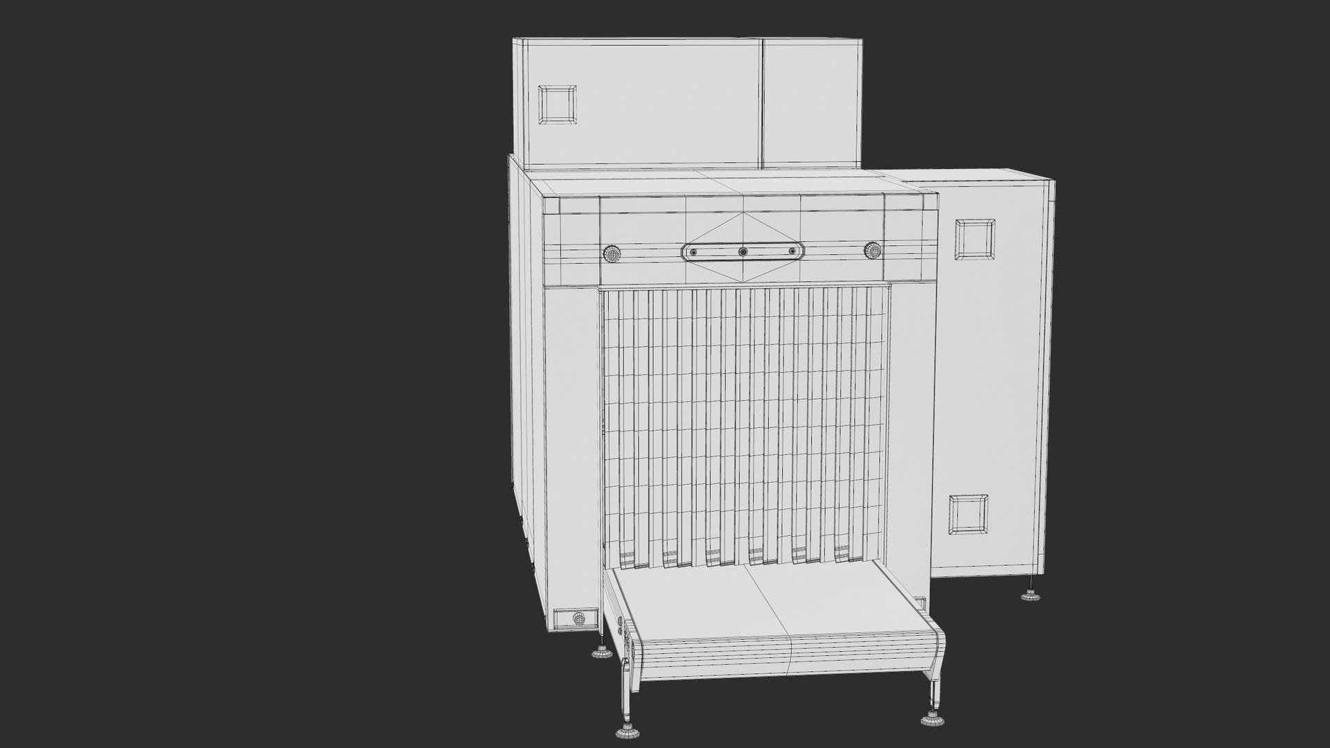 Airport Baggage Scanner Machine Rapiscan PBR model - TurboSquid 2009709