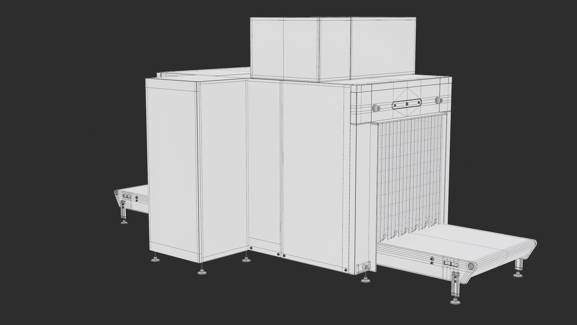 Airport Baggage Scanner Machine Rapiscan PBR model - TurboSquid 2009709