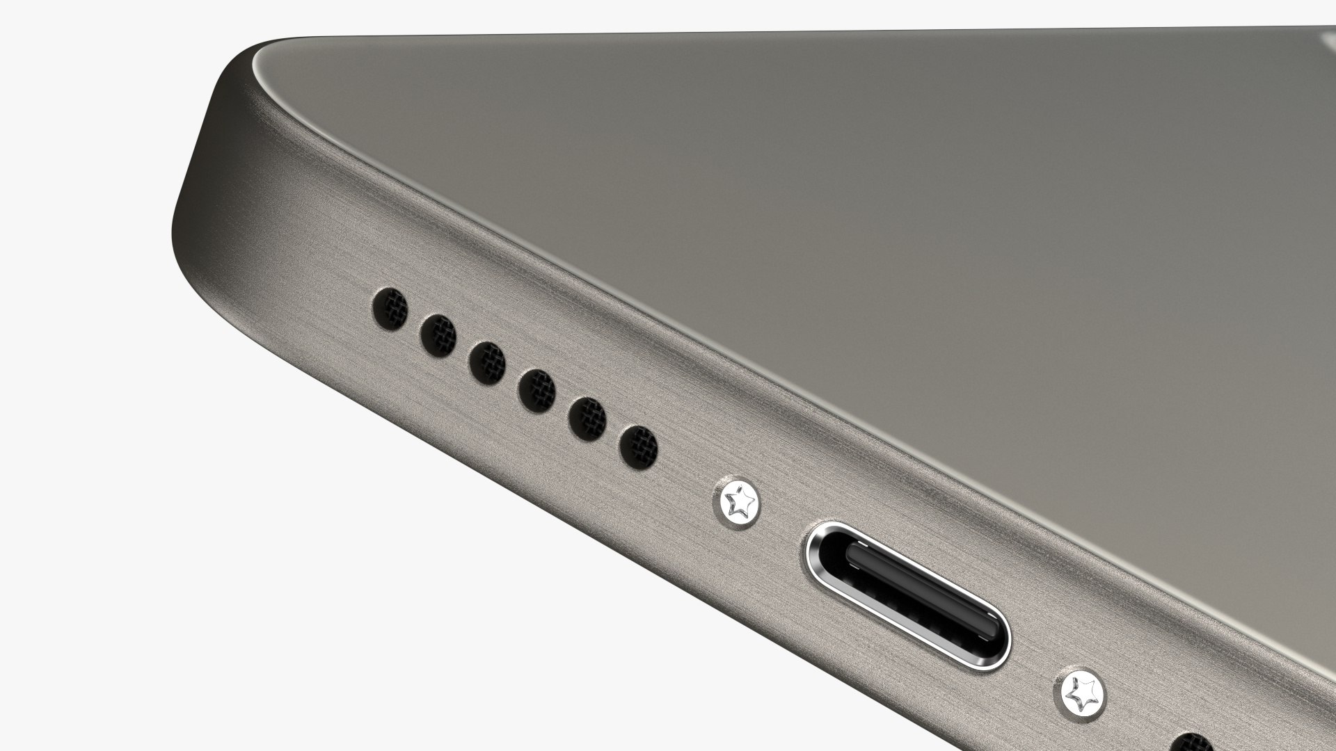 3D Apple IPhone 15 Pro Natural Titanium - TurboSquid 2125752