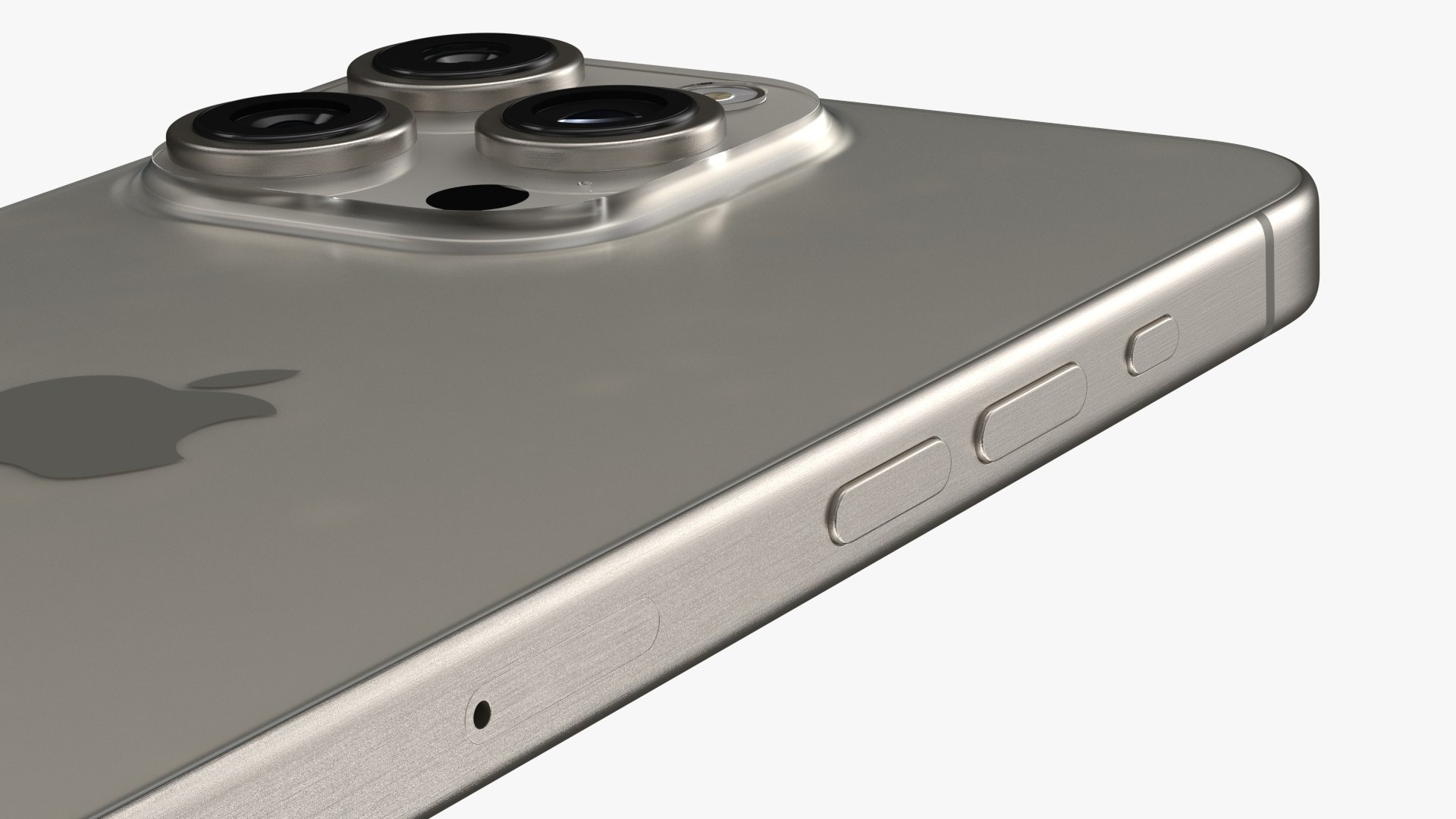 3D Apple IPhone 15 Pro Natural Titanium - TurboSquid 2125752