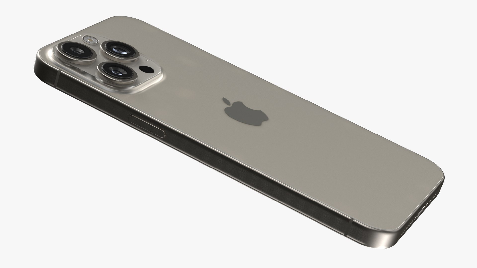 3D Apple IPhone 15 Pro Natural Titanium - TurboSquid 2125752