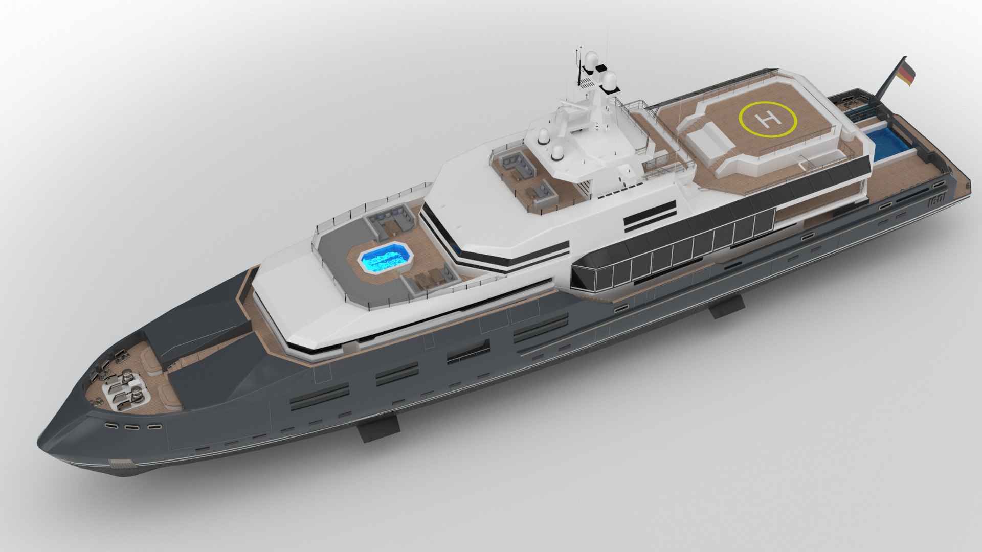 Dolph Yacht Night Scene 3D Model - TurboSquid 2210360