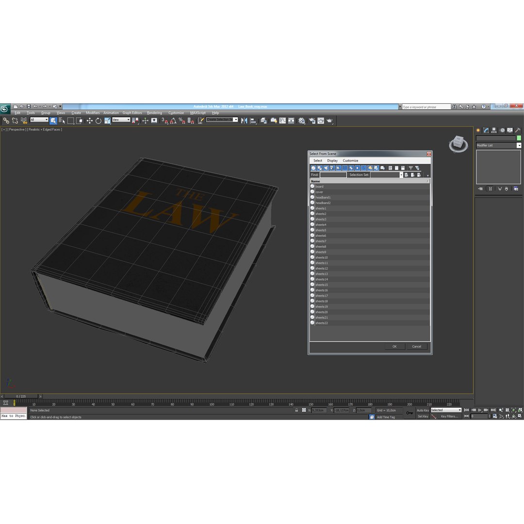 Law Book 3d Model