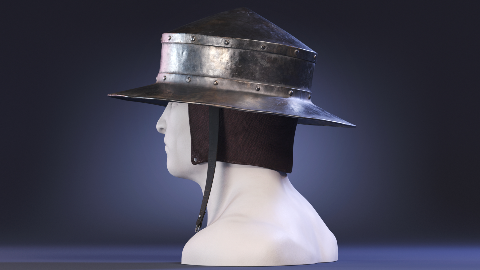 pointed kettle hat chapel 3d max