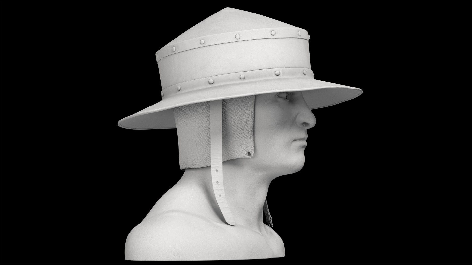 Pointed Kettle Hat Chapel 3d Max