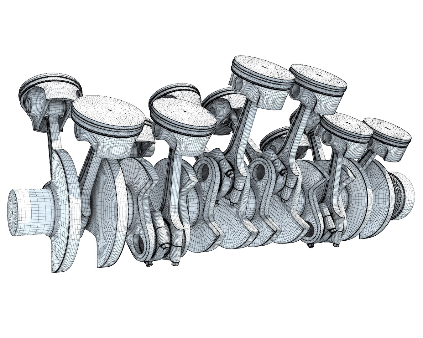 3D V12 Engine Cylinders - TurboSquid 1391825