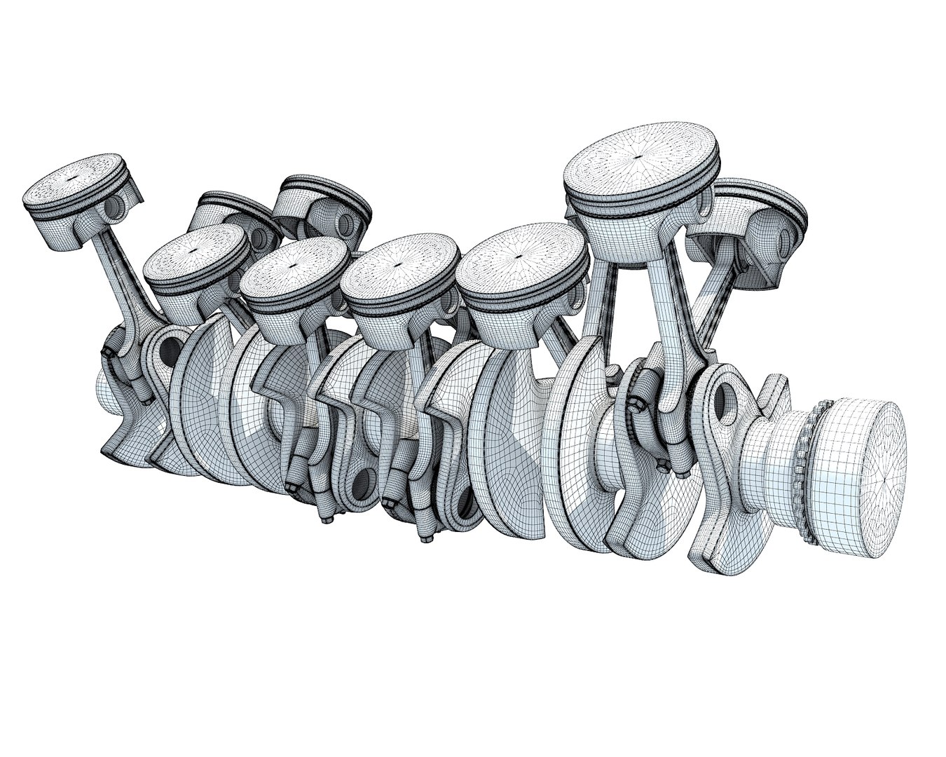 3D V12 Engine Cylinders - TurboSquid 1391825
