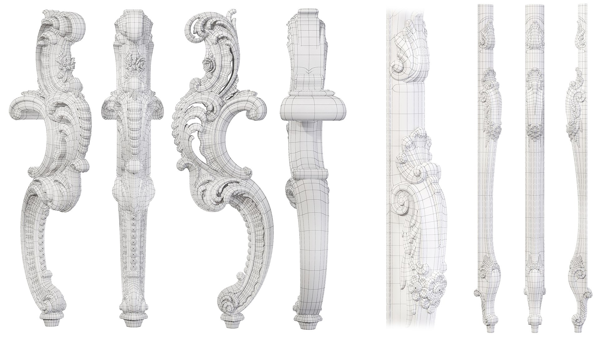 Collection of 30 classic furniture legs Part 2 3D - TurboSquid 2054499