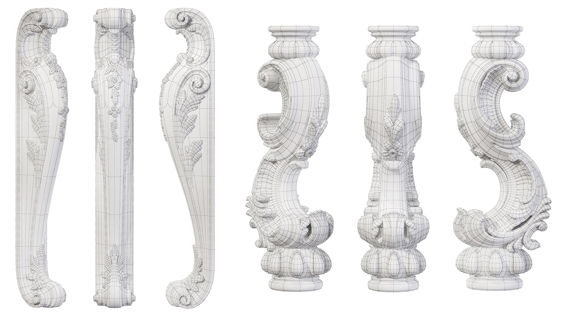 Collection of 30 classic furniture legs Part 2 3D - TurboSquid 2054499