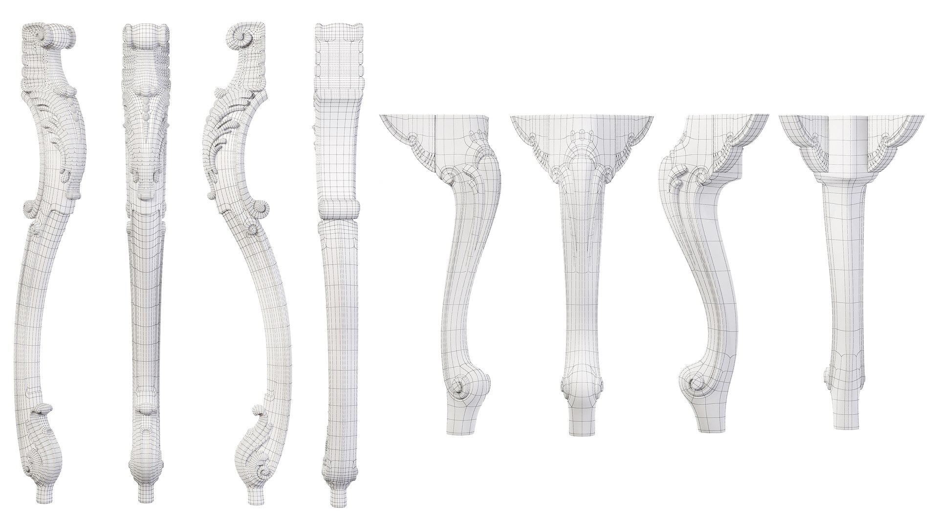 Collection of 30 classic furniture legs Part 2 3D - TurboSquid 2054499