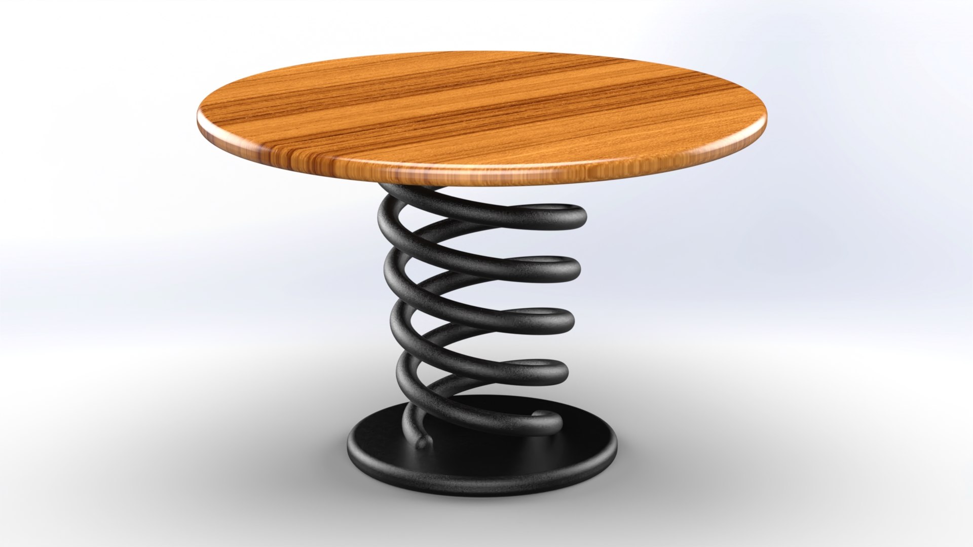 Spiral Helix Round Top Table 3D model - TurboSquid 2094550