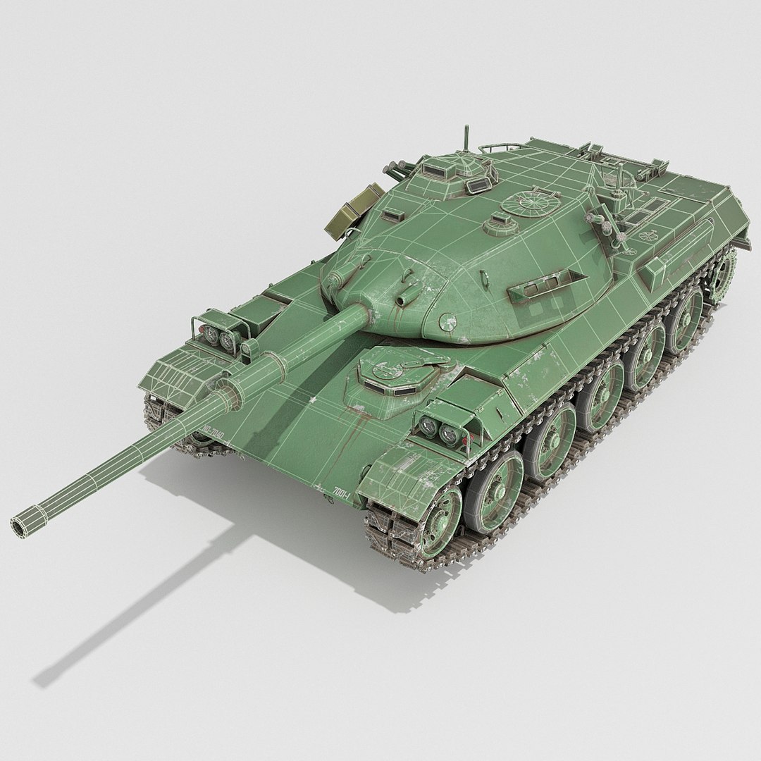 japanese type 74 tank 3d model