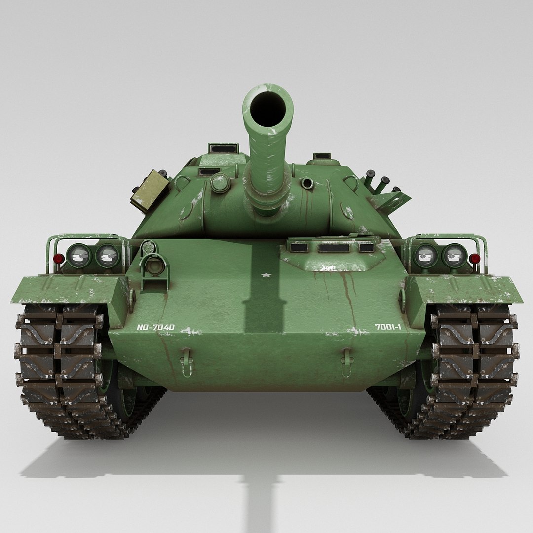 japanese type 74 tank 3d model