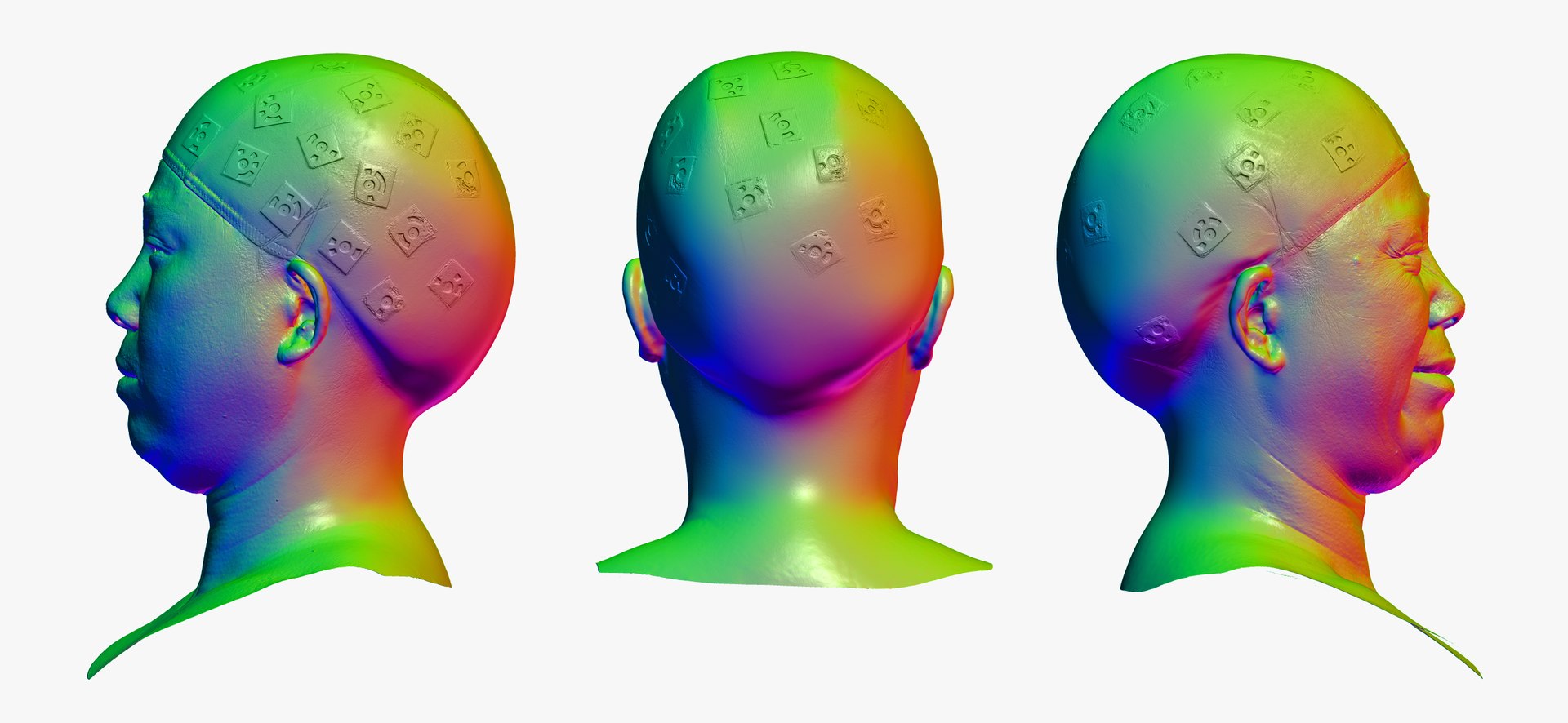 3D Mei Human Head Cheek Raiser AU6 Raw Scan - TurboSquid 1735012