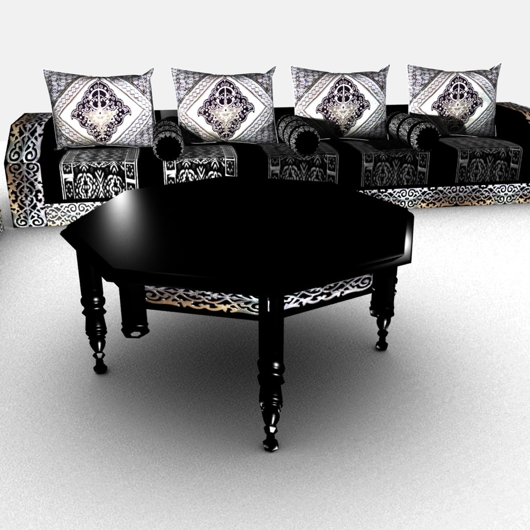 Complete Moroccan Sofa Set 3D - TurboSquid 1284809