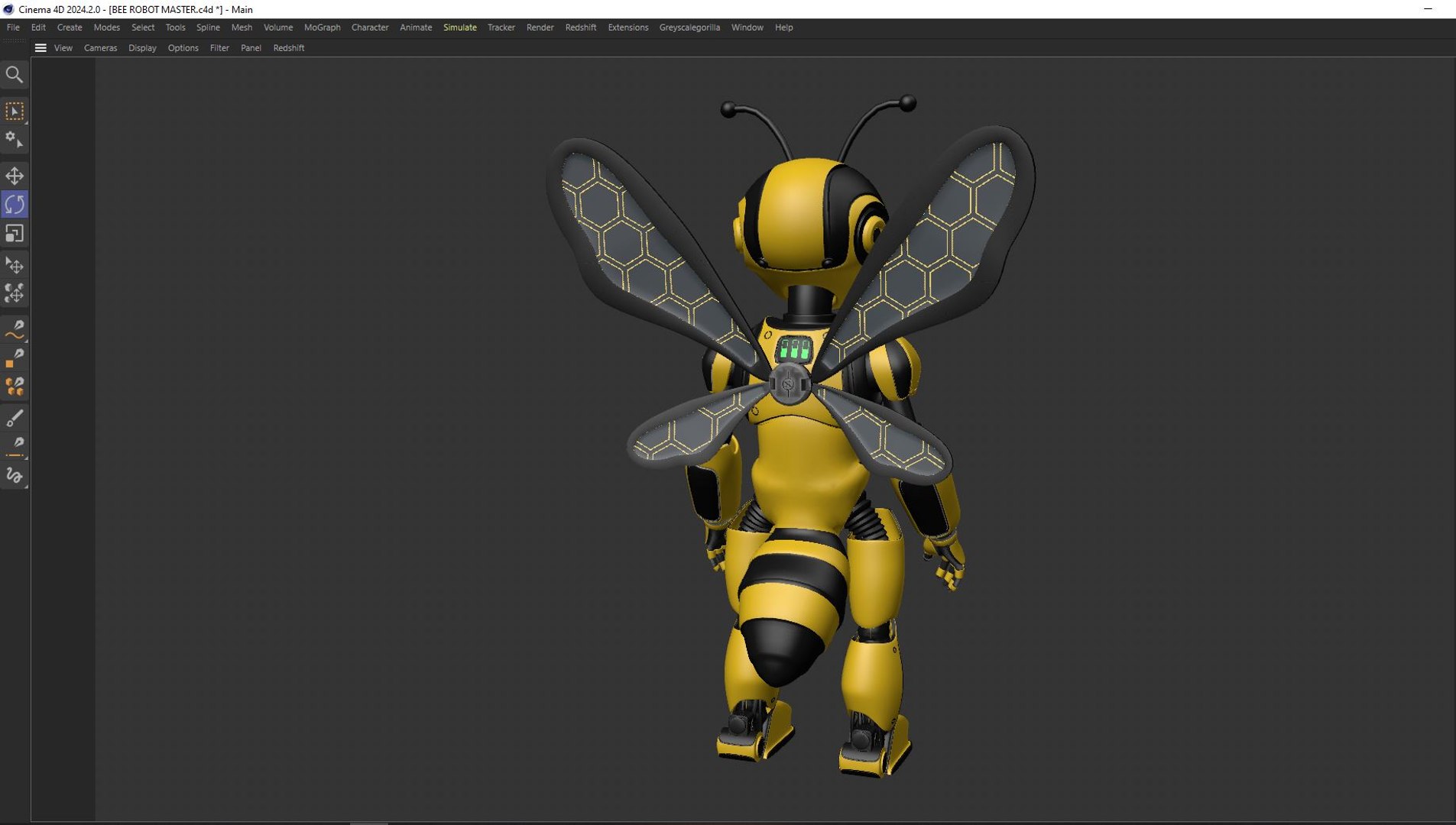 Futuristic Bee Robot Mascot Rigged Character 3D Model - TurboSquid 2435856