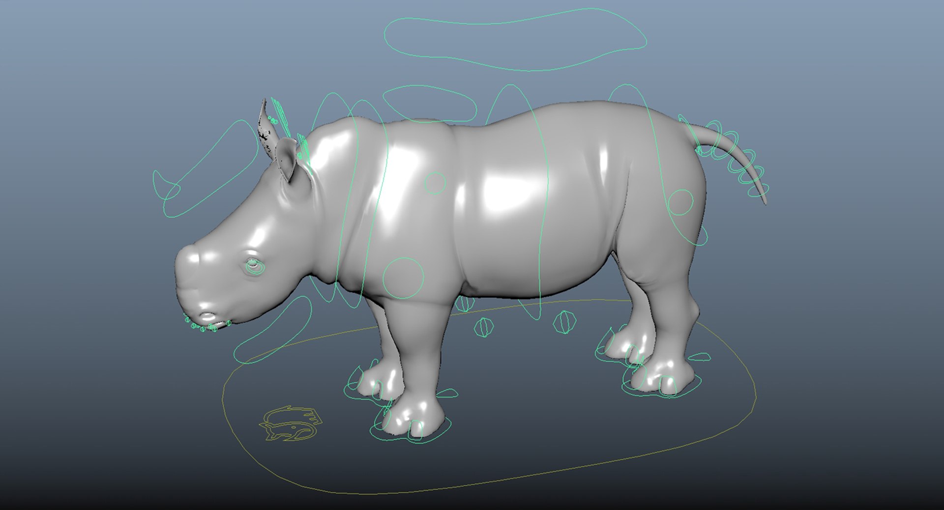 Rhino Family Rigged Model - TurboSquid 1372510