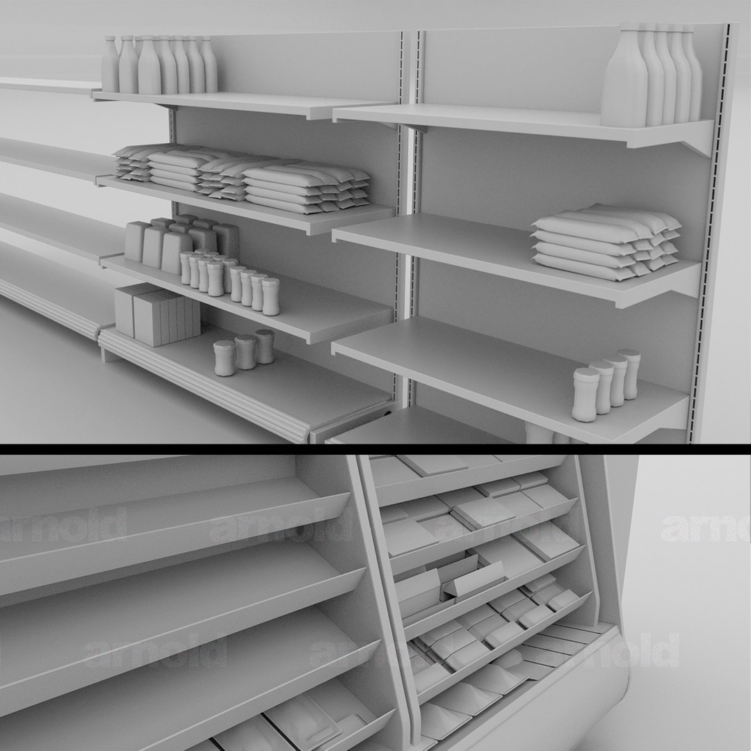 3D Shelving - Supermarket Model - TurboSquid 1961771