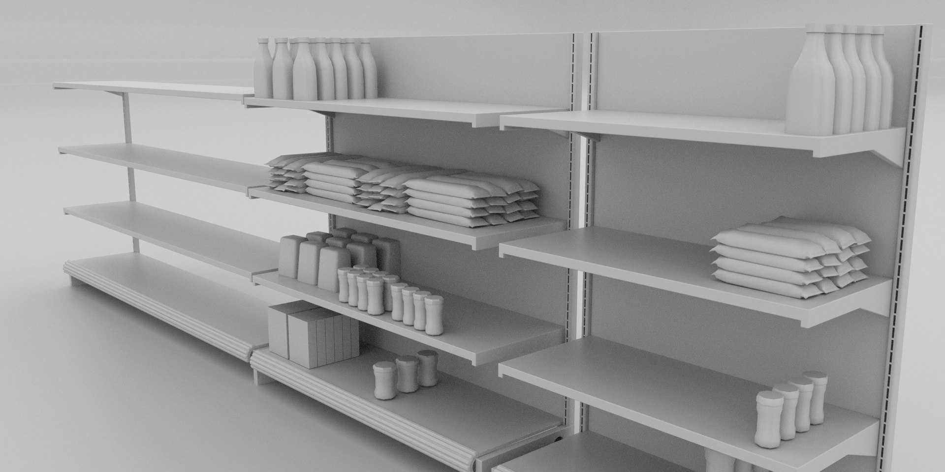 3D Shelving - Supermarket Model - TurboSquid 1961771