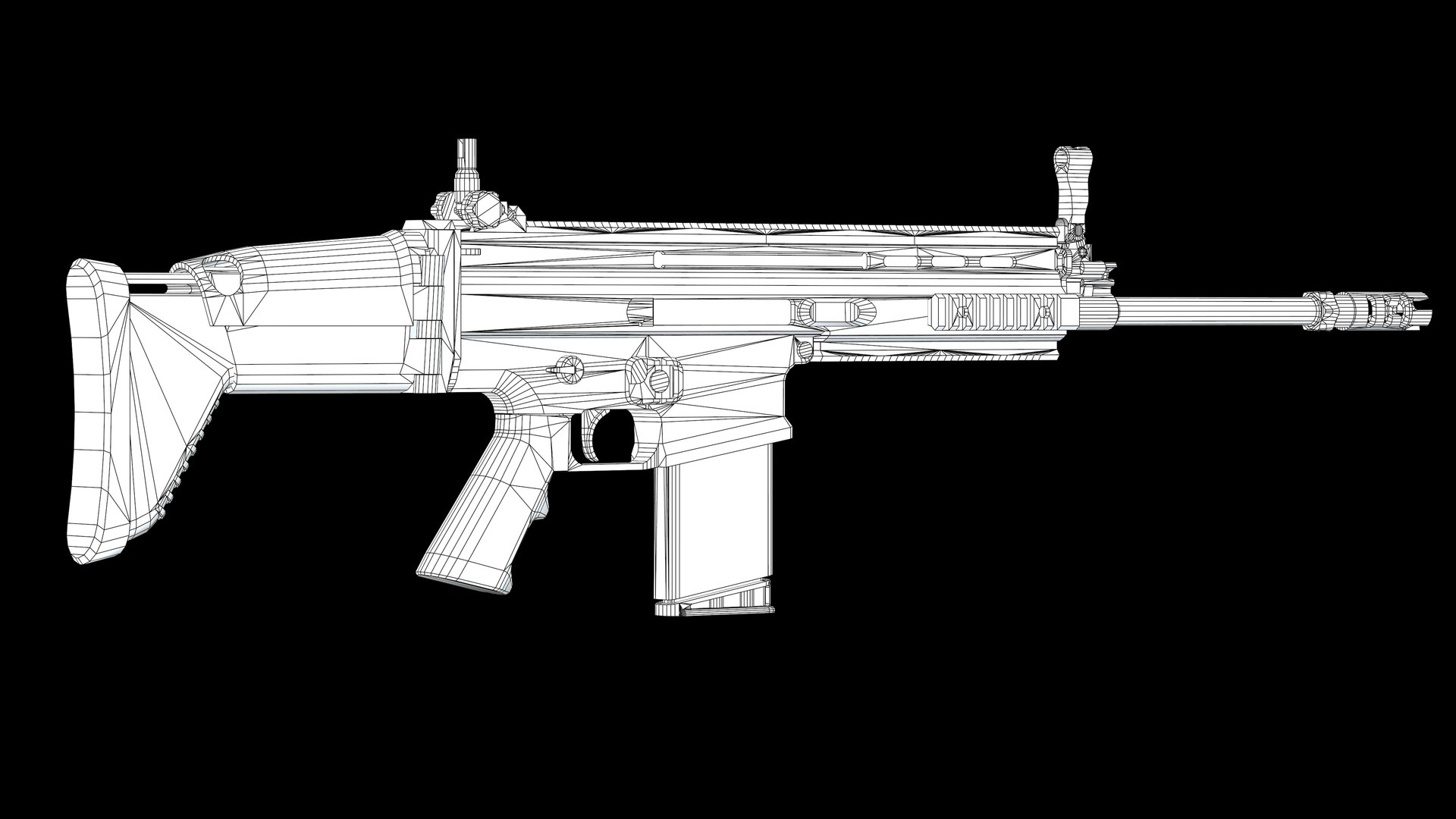 3D FN SCAR 17S PBR Worn Low-poly Model - TurboSquid 1791106