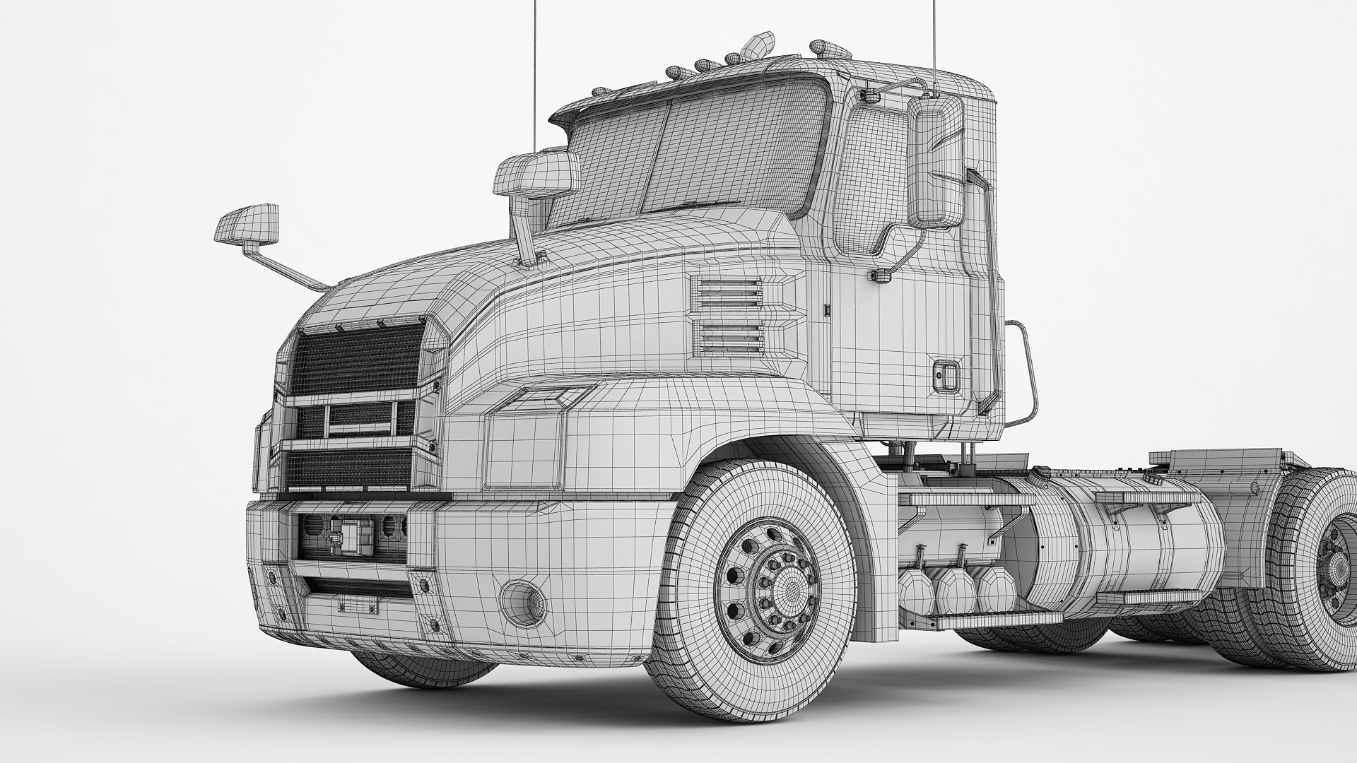 3D model semi truck day - TurboSquid 1707359