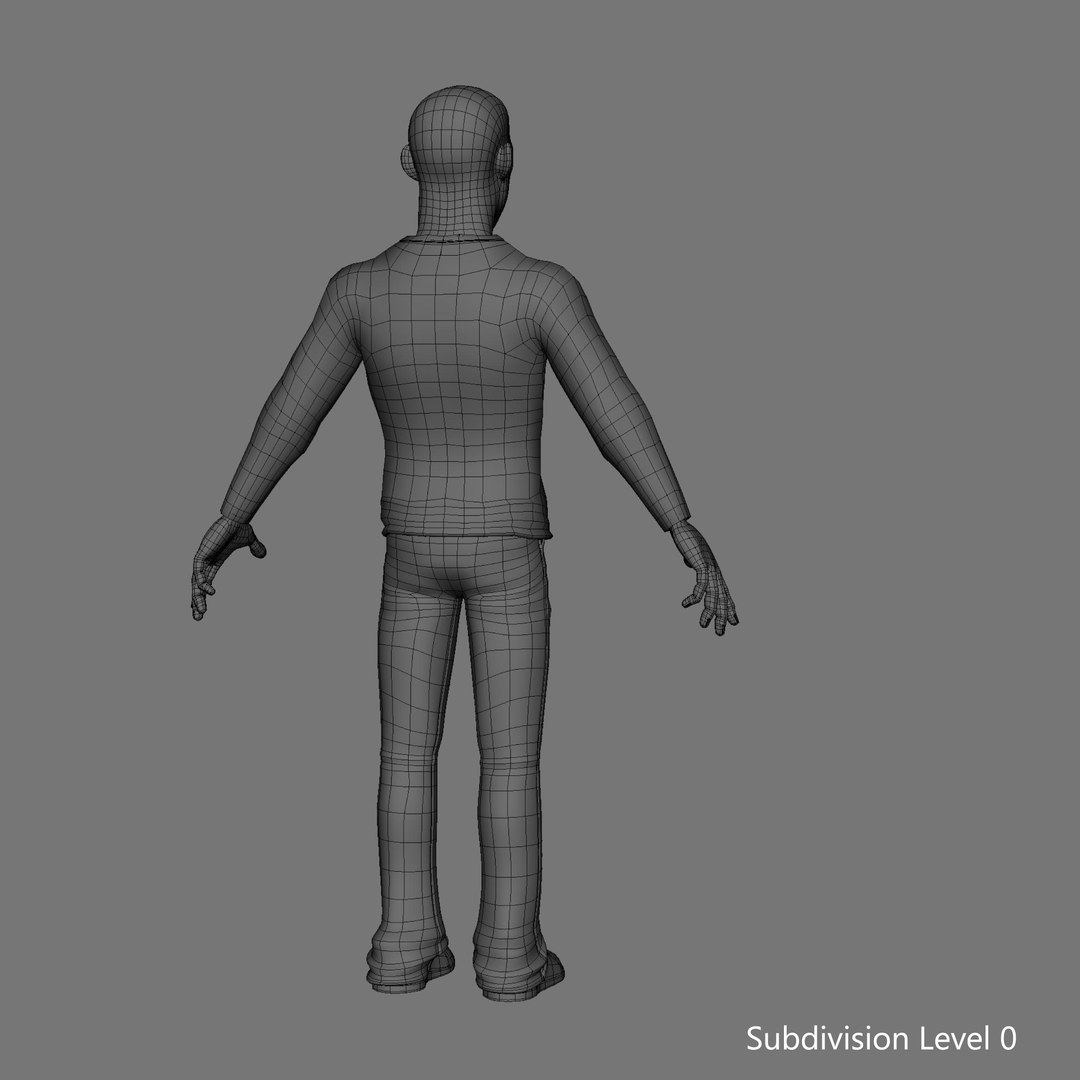 Heroic Cartoon Character Man 3d Obj