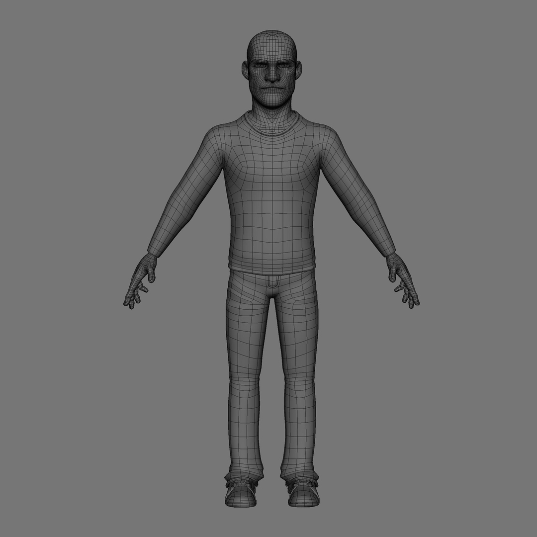 Heroic Cartoon Character Man 3d Obj