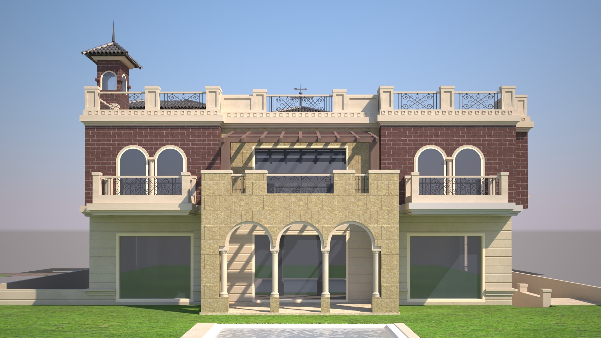 Classic Villa 3D Model - TurboSquid 1723116