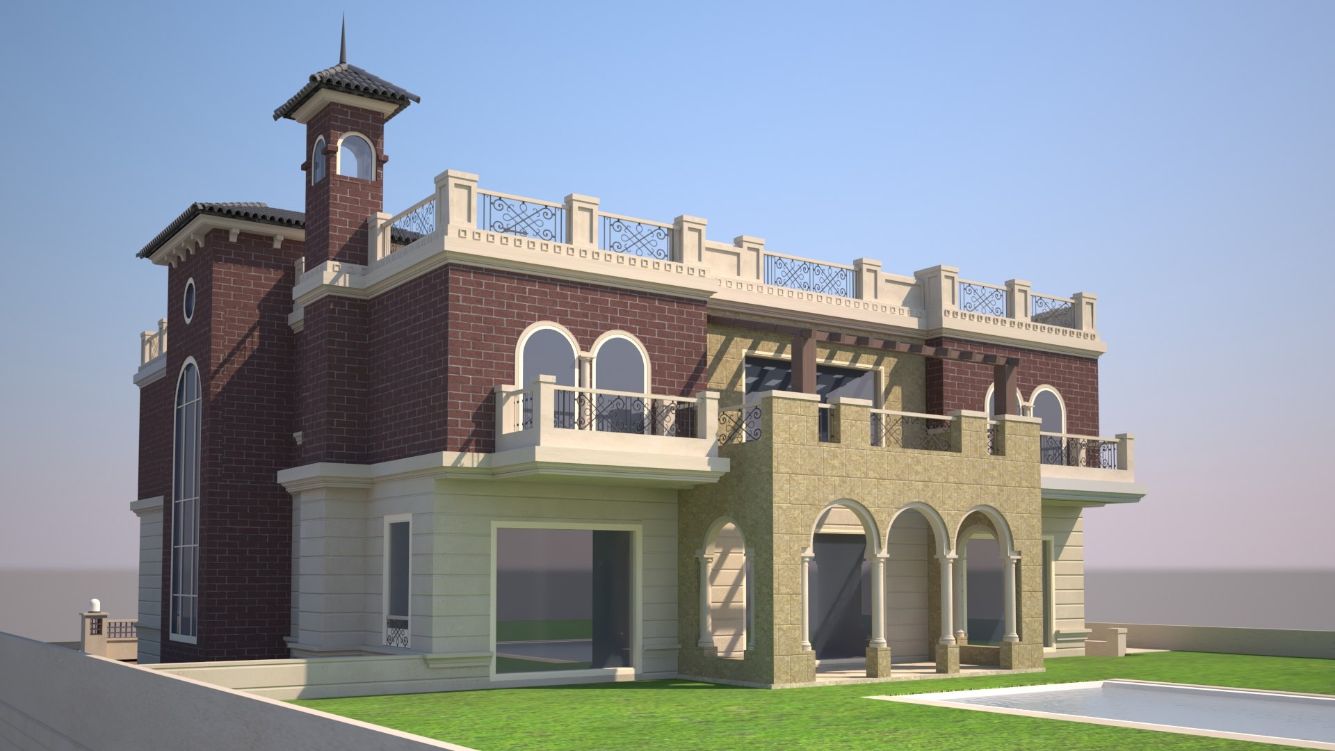 Classic Villa 3D Model - TurboSquid 1723116