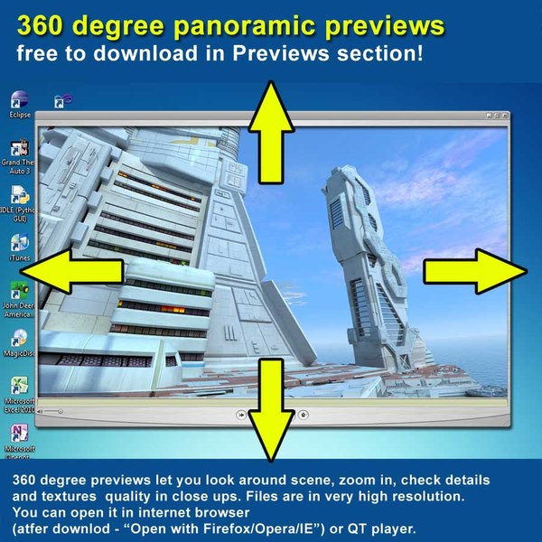 3ds max sci fi futuristic city