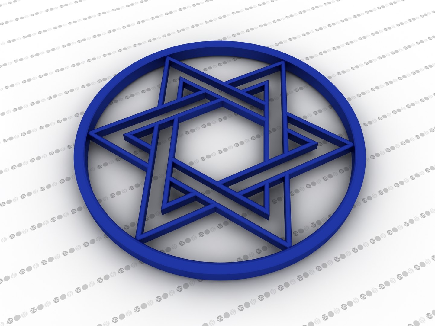 Star David Circle 3D Model - TurboSquid 1416367