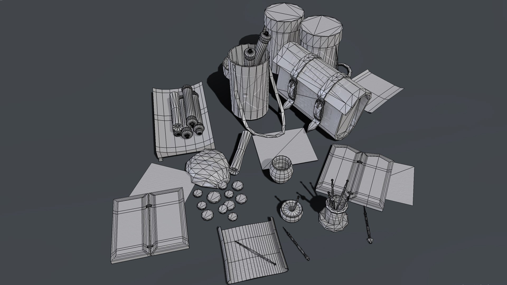 Roman Scribe s Items 3D model - TurboSquid 2140765