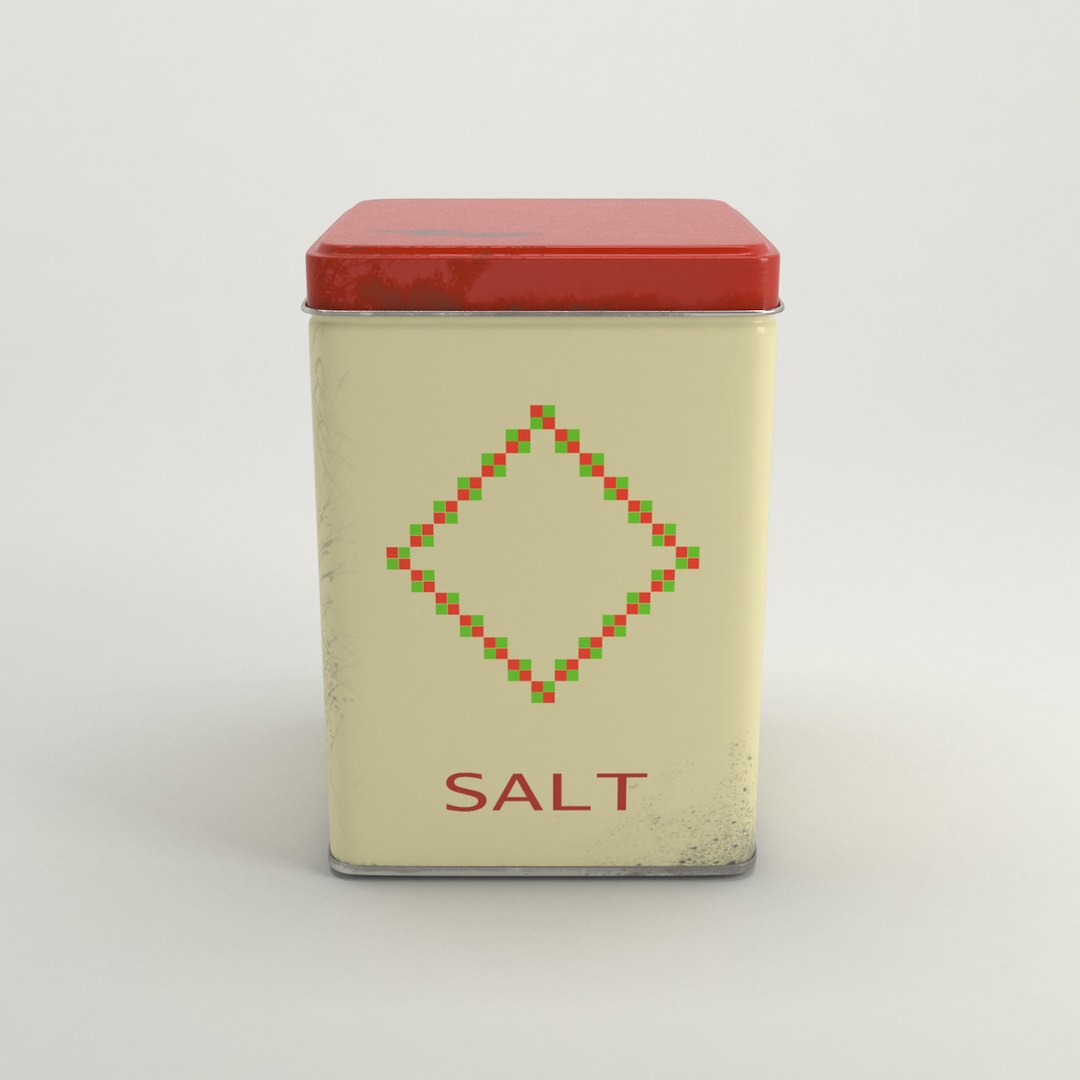 3d kitchen container metal model