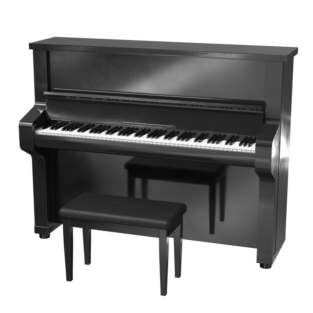 3D Model Simple Black Piano - TurboSquid 1640451