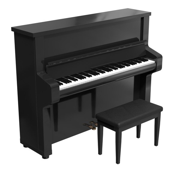 Simple white piano 3D model - TurboSquid 1640455