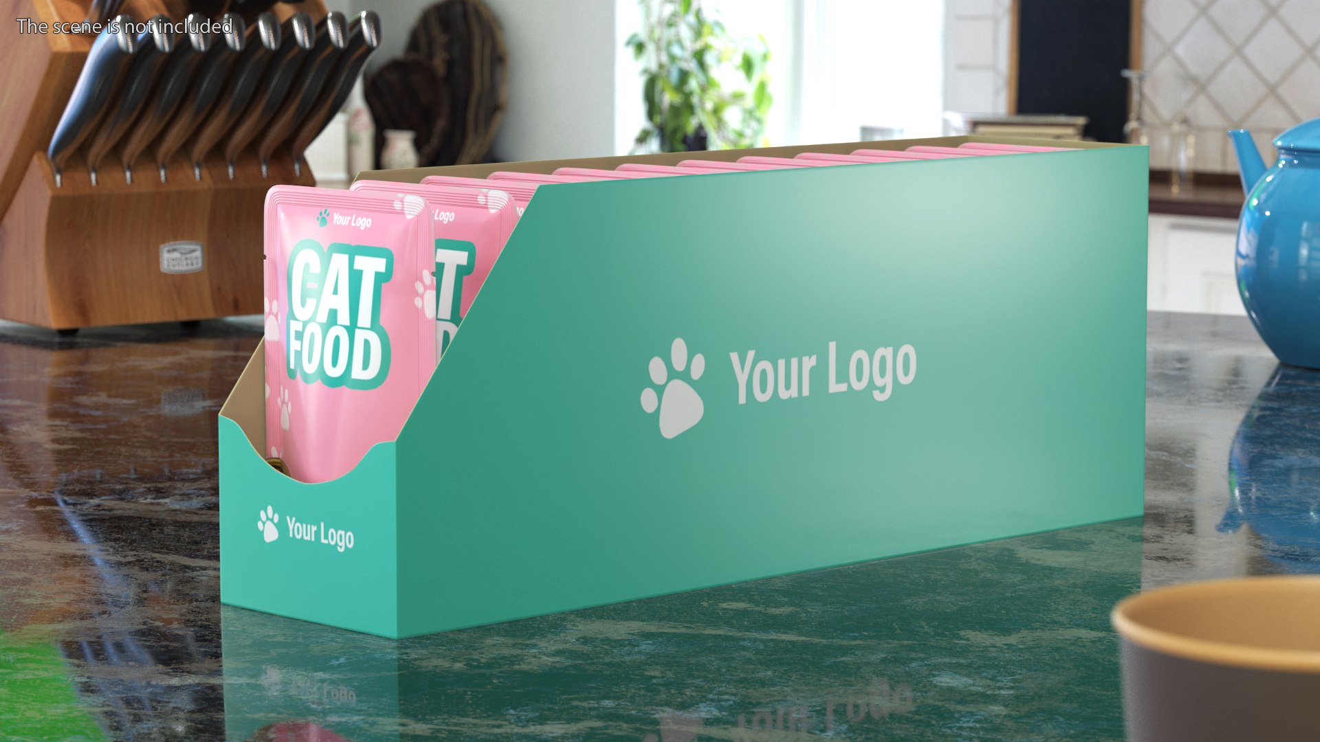 3D Model Wet Cat Food Pouch Box Mockup - TurboSquid 2112339