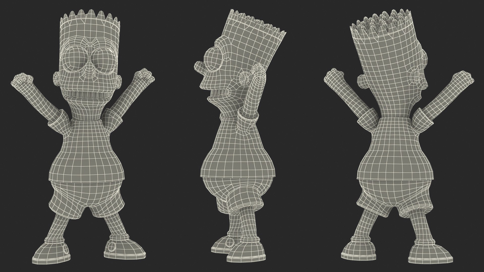 3D Bart Simpson Happy Pose - TurboSquid 1958193