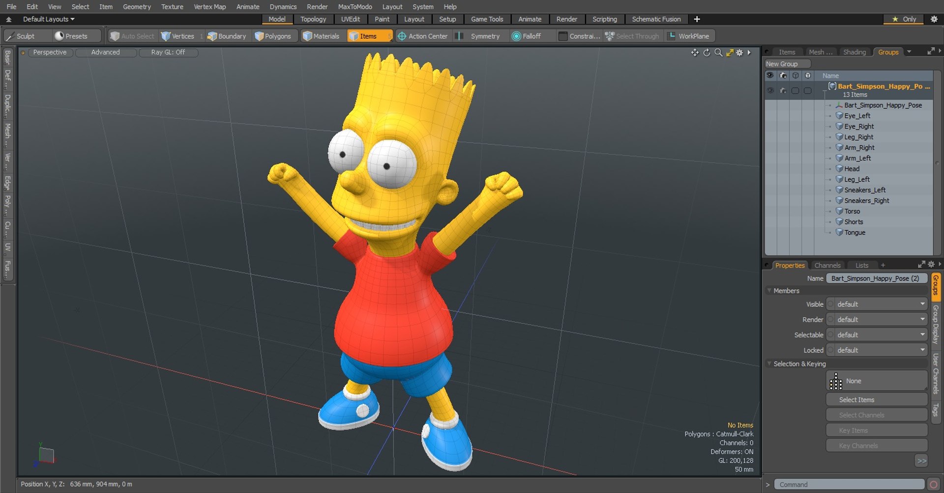 3D Bart Simpson Happy Pose - TurboSquid 1958193