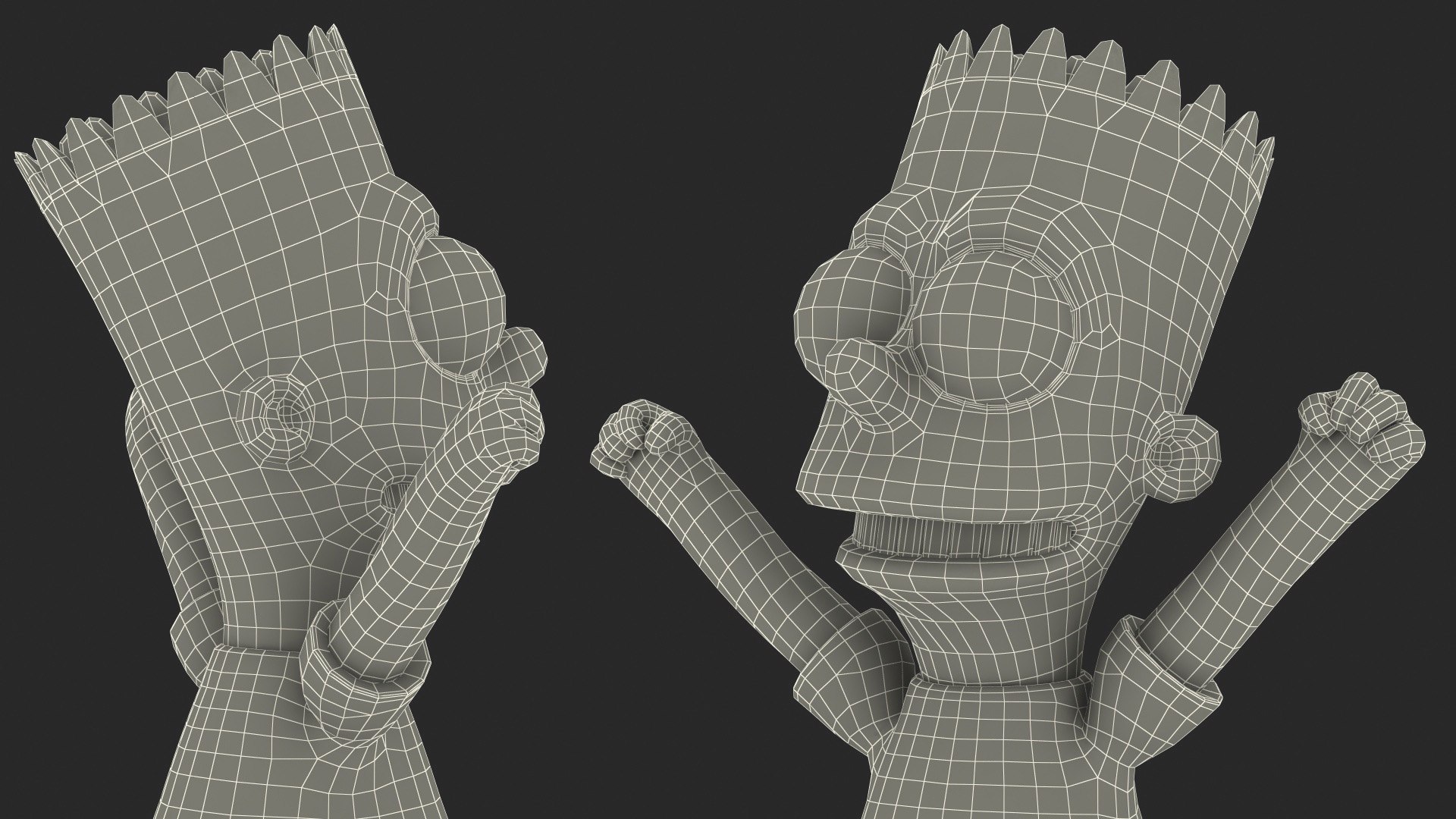 3D Bart Simpson Happy Pose - TurboSquid 1958193
